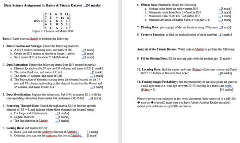 Solved Data Science Assignment 1 Basics And Titanic Dataset