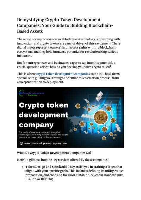 PPT Demystifying Crypto Token Development Companies Your Guide To Building Blockchain Based