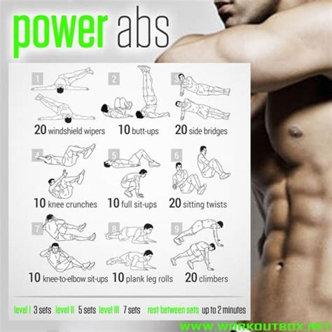 Bodybuilding Stomach Exercises Chart Images