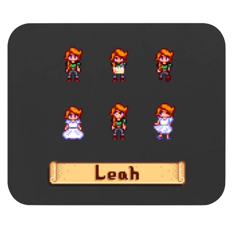 Stardew Valley Sprites Leah Mouse Pads Sold By Alicksperry Sku 65426562 Printerval