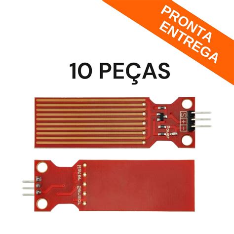 Kit 10 Peças Sensor De Nível De Água E Chuva Arduino Raspberry Fd10 Sensor Achei Componentes
