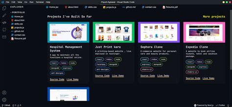 Github Piyush Agrawal6nextportfolio All My Top Projects Skills And Education Are Shown