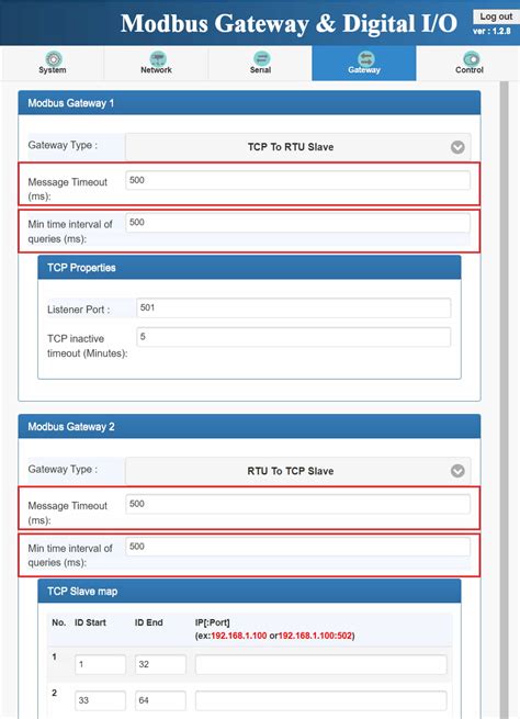 How To Set Up Modbus Gateway Rx Delay Tx Delay Message Timeout Queries Interval Atac