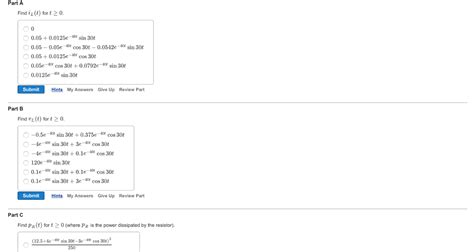 Solved The Step Response Of An Underdamped Parallel RLC Chegg
