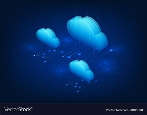 Cloud Technology That Is Storing Data Royalty Free Vector