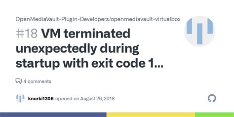 vm terminated unexpectedly during startup with exit code 1 0x1