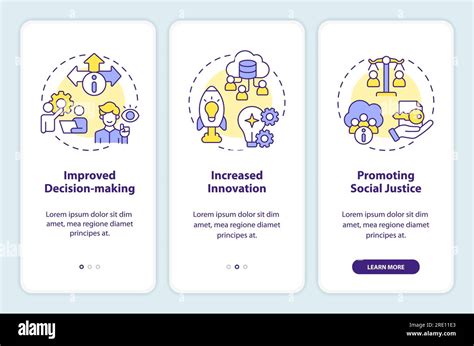 2d Data Democratization Concept With Line Icons Stock Vector Image