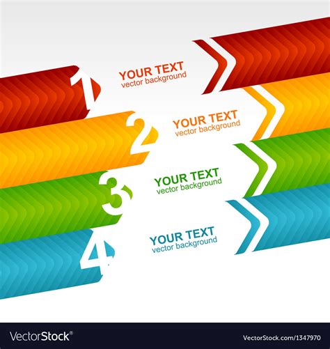 Arrow Speech Templates For Text 1 2 3 4 Royalty Free Vector