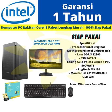 Jual Komputer Pc Rakitan Core I Paket Murah Siap Pakai Original Di Seller Cahaya