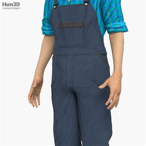 아시아 농부 3d 모델 다운로드 캐릭터 On