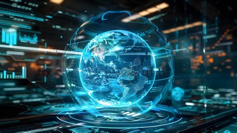 Holographic Search Engine Displaying A Rotating Stock Illustration Illustration Of Rotating