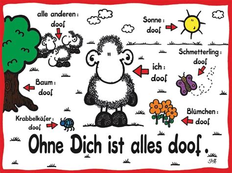 Ohne Dich Ist Alles Doof Aprender Alemán Felicitaciones Gramatica