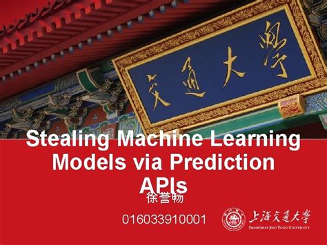 stealing machine learning models via prediction apis 016033910001