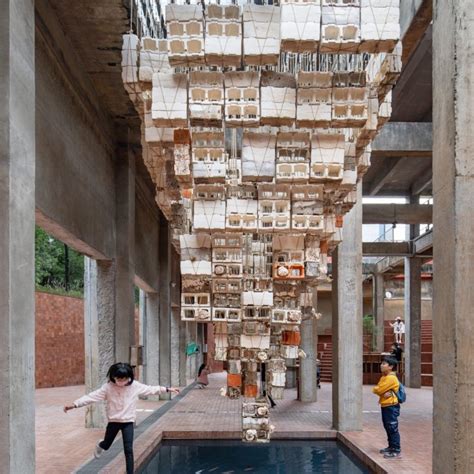 Inverted Architecture A Mushroom Brick Pyramid Longlists Dezeen Awards 2023