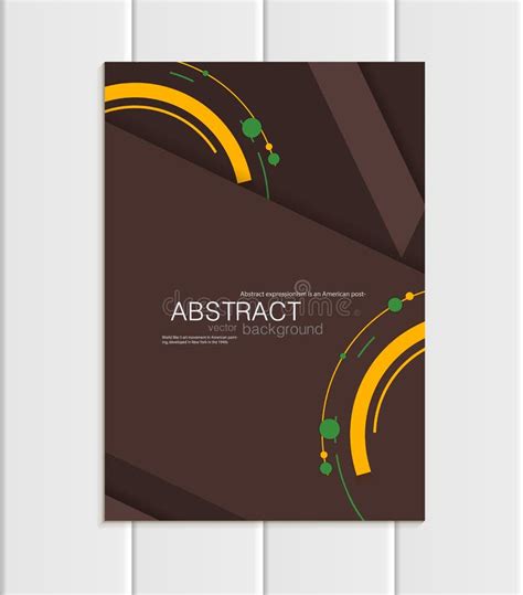 Vector Brown Brochure A5 Or A4 Format Material Design Element Corporate