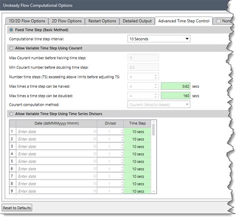 Advanced Time Step Control Civilgeo Knowledge Base