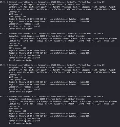 Sr Iov On 10g Intel Nic