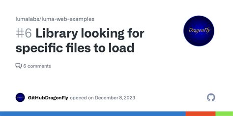 Library Looking For Specific Files To Load Issue Lumalabs Luma Web Examples GitHub