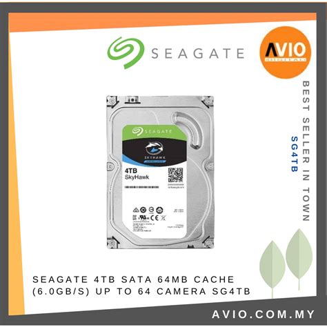Seagate Skyhawk 4TB 4 TB Surveillance Security Hard Disk HDD Drive SATA ...