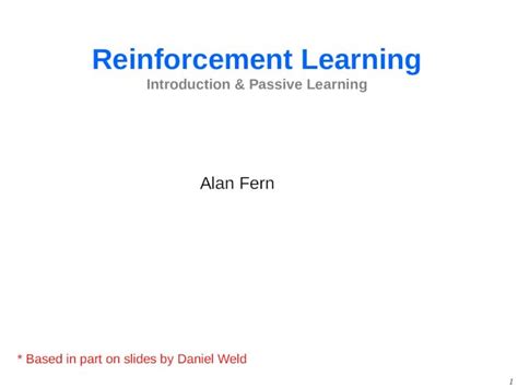 Pptx Reinforcement Learning Introduction And Passive Learning Dokumen