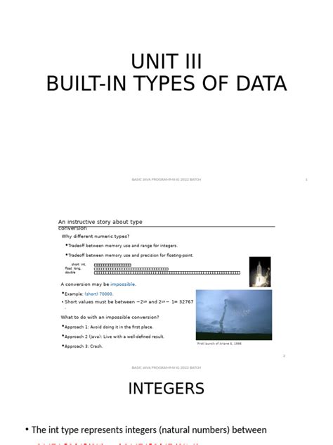 Unit Iii Built In Types Of Data Pdf Boolean Data Type Integer Computer Science