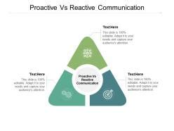 Proactive Vs Reactive Communication Ppt Powerpoint Presentation Samples Cpb PowerPoint Slides