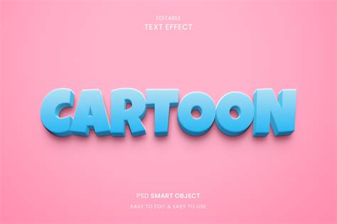 Artstation 3d Cartoon Psd Fully Editable Text Effect Layer Style Psd