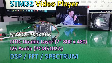 Stm32 Video Player 7 Lcd 800 X 480 Spectrum Test 2 Youtube