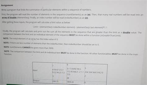 Solved Assignment Write A Program That Finds The Summation