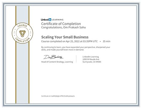 Om Prakash Sahu On Linkedin Certificate Of Completion