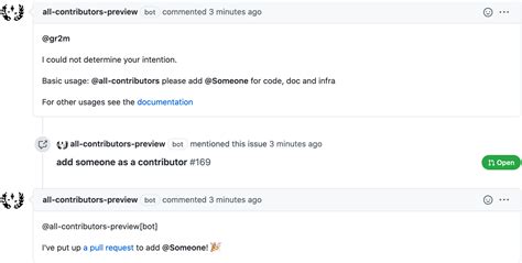 Ignore Comments From All Contributors Preview Bot · Issue 344 · All