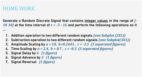 Solved Generate A Random Discrete Signal That Contains Chegg