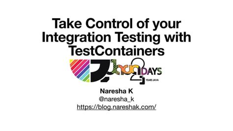 Take Control Of Your Integration Testing With TestContainers PDF Databases Computer