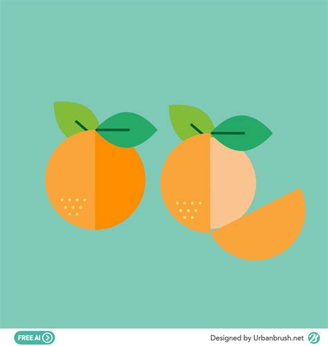 오렌지 일러스트 Ai 무료다운로드 Free Orange Vector 어반브러시
