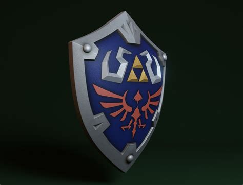 Hylian Shield 3d Print Ready 3d Model 3d Printable Cgtrader