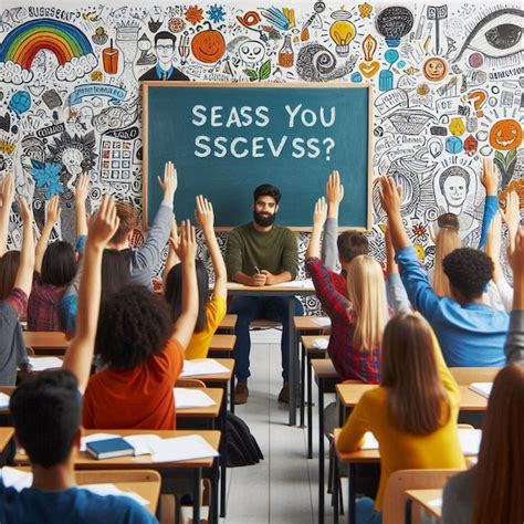 A Classroom Full Of Excited Students Premium Ai Generated Image