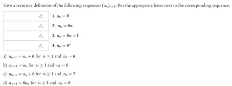 solved give a recursive definition of the following