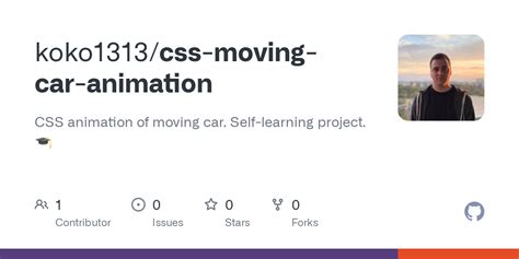 Github Koko1313css Moving Car Animation Css Animation Of Moving Car Self Learning Project 🎓