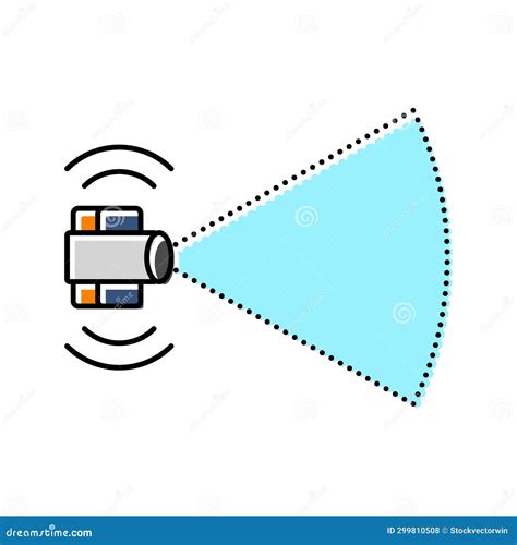 Lidar Sensors Autonomous Delivery Icon Doodle Illustration