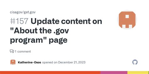 update content on about the gov program page · issue 157 · cisagov