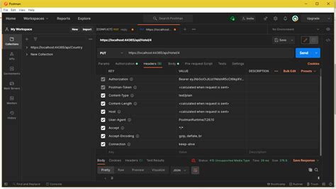Json Post And Put Methods Are Not Working In Postman But Working In Swagger Stack Overflow