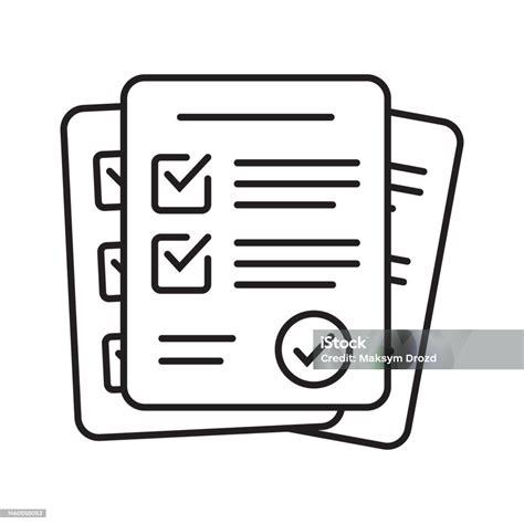 설문 조사 아이콘입니다 설문지 체크리스트 양식 체크리스트가있는 간단한 설문 조사 또는 종이 시험 체크 표시가 있는 문서를