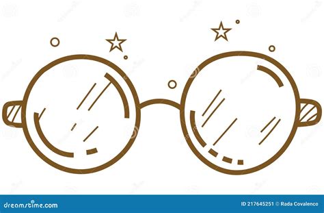 Magic Glasses Vector Icon Stock Vector Illustration Of Design Penci 217645251