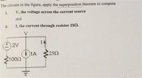 Solved The Circuits In The Figure Apply The Superposition Chegg
