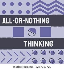 Allornothing Thinking Cognitive Distortion Where Person Stock Vector