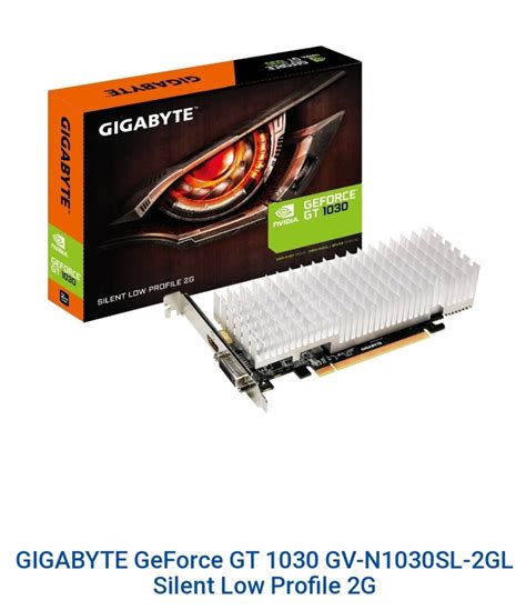 Silent Gt 1030 2gb Ddr5 Low Profile Graphics Card Computers And Tech Parts And Accessories