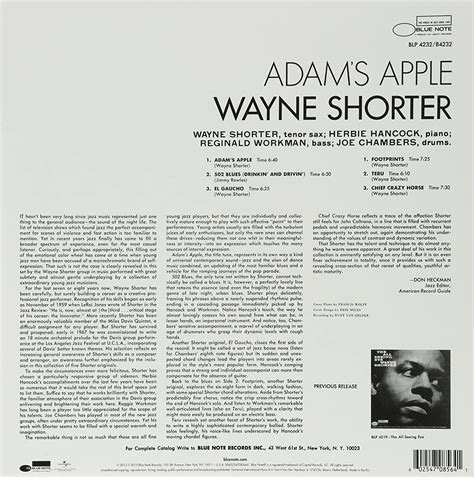 Wayne Shorter Adams Apple Blue Note Classic [vinyl] Pop Music