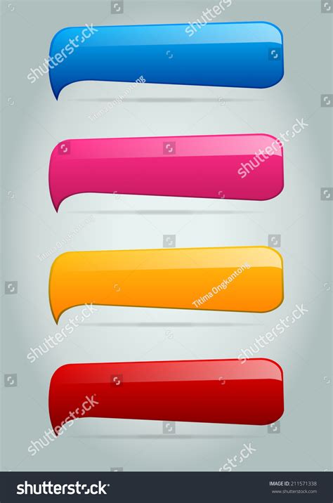 Colorful Speech Bubble Design Template Vector Stock Vector Royalty Free 211571338 Shutterstock