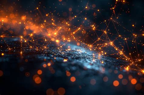 Networked Particles On A Digital Landscape Stock Image Image Of Digital Node 317124873