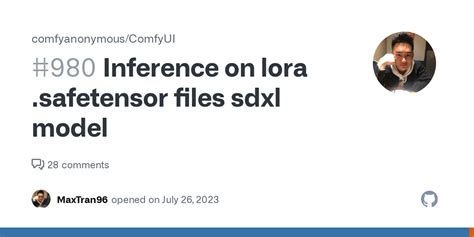 inference on lora safetensor files sdxl model · issue 980